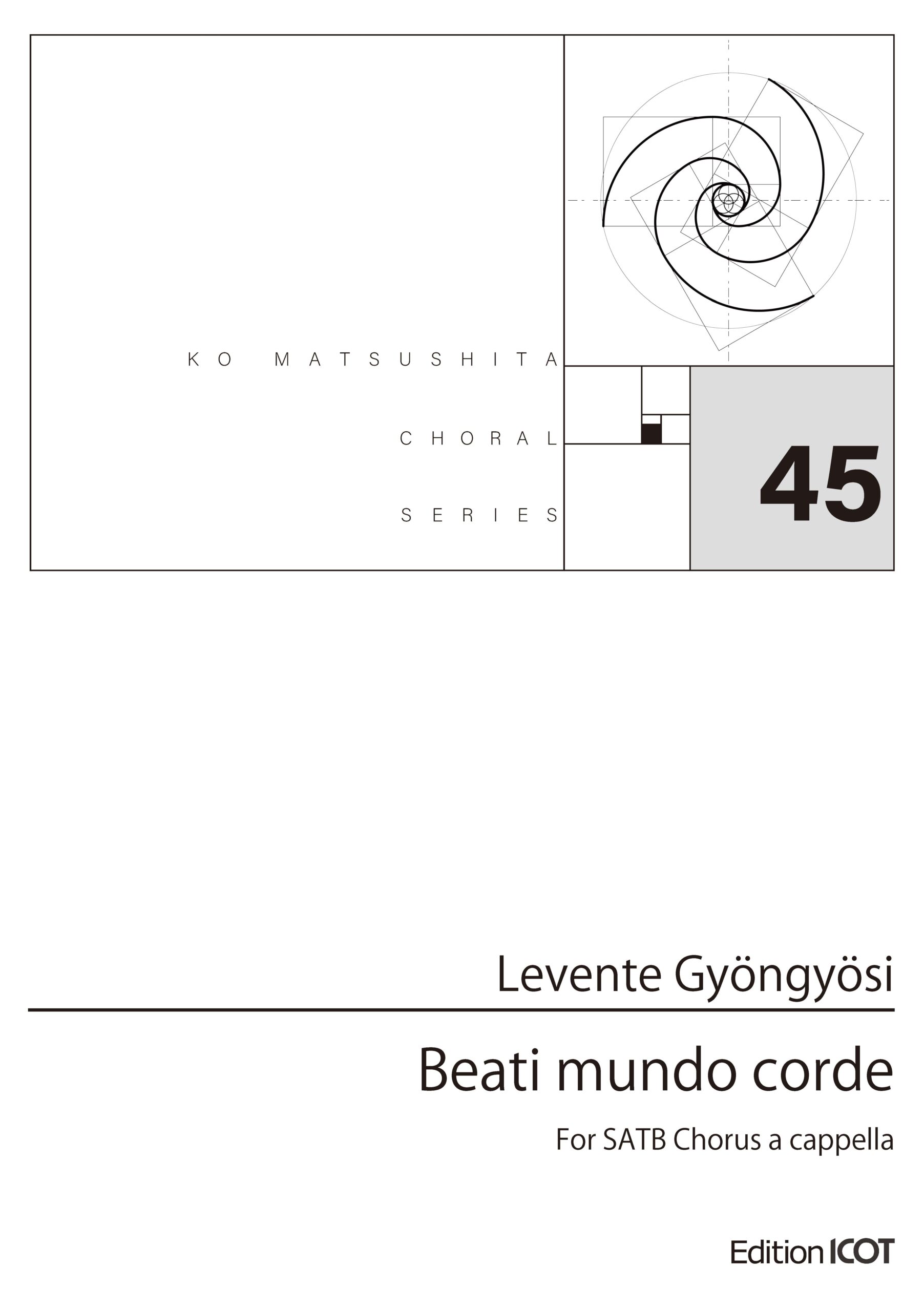 Beati mundo corde – 合唱楽譜の出版 −東京国際合唱機構−